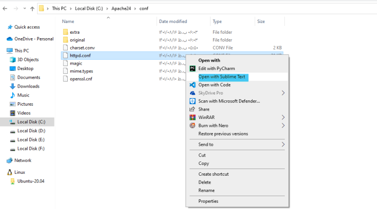 آموزش نصب و پیکربندی وب سرور آپاچی روی ویندوز