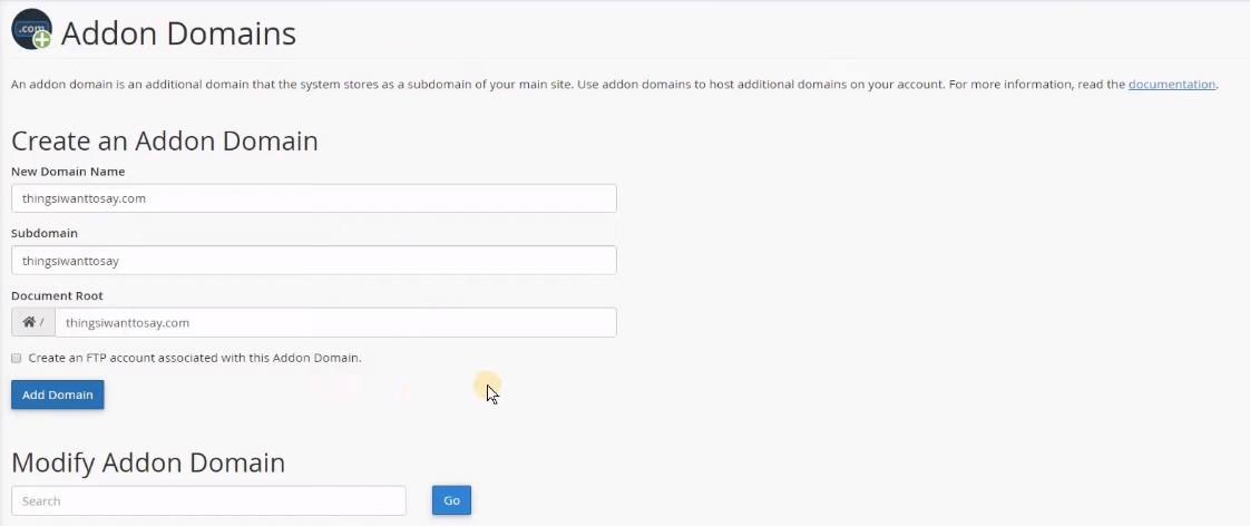 آموزش ایجاد ادان دامین Addon Domain در سی پنل