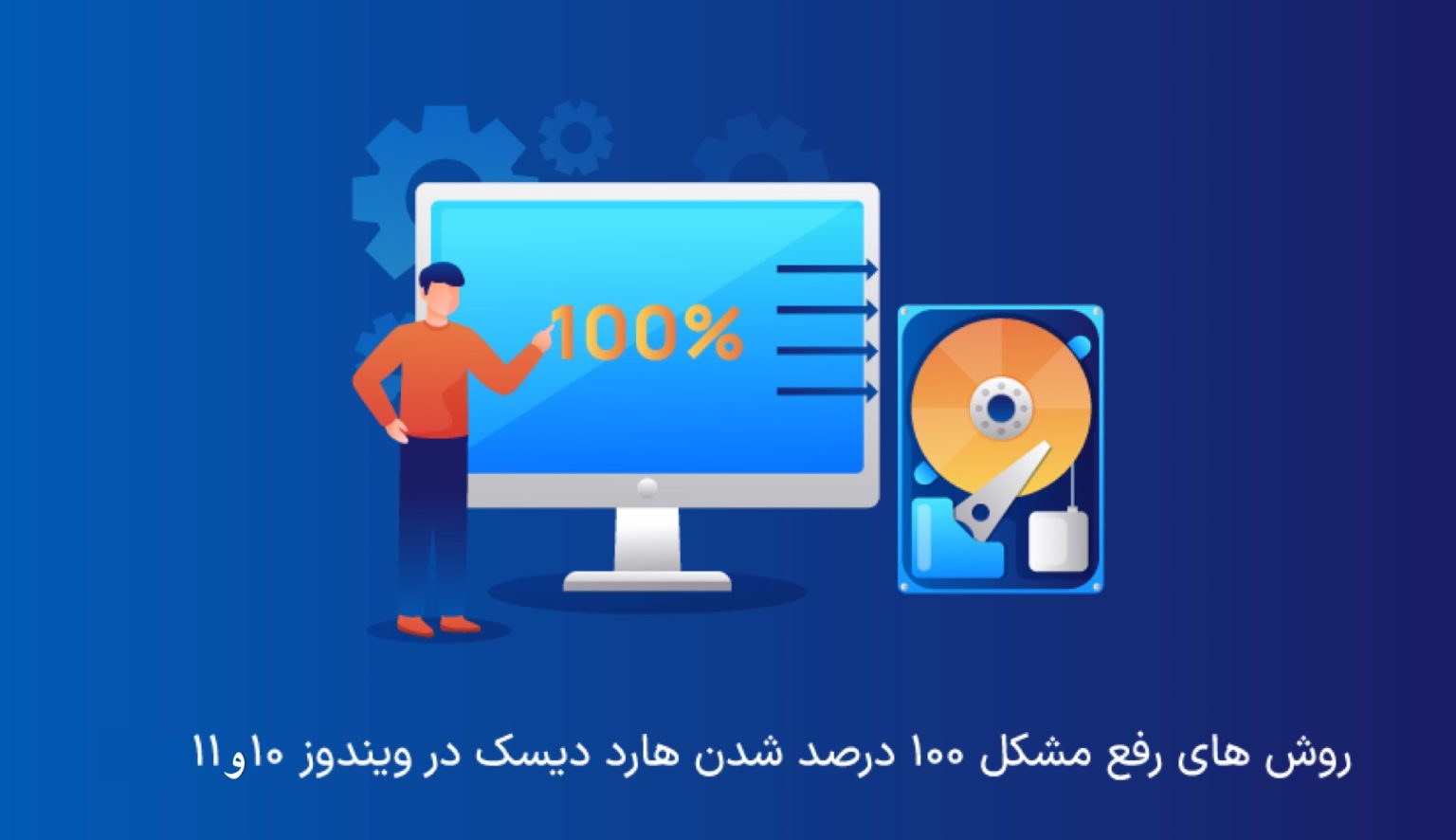 1۶ روش رفع مشکل 100 درصد شدن هارد دیسک در ویندوز 10 و 11