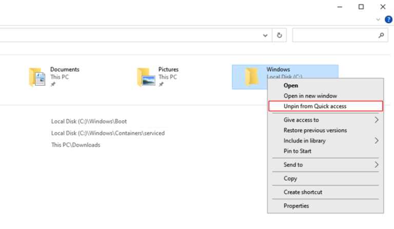 آموزش تنظیمات Quick Access در ویندوز (دسترسی سریع)